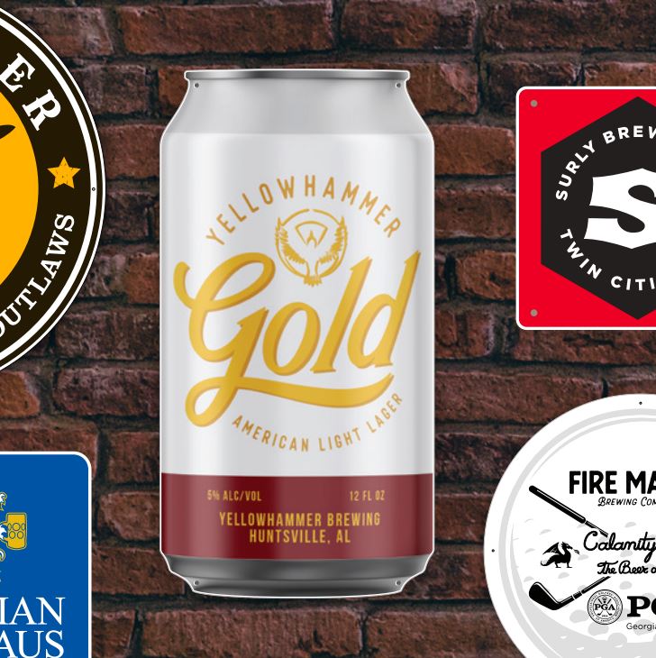 Tin Tackers Embossed Aluminum Can Signs | Steel City Tap Co.