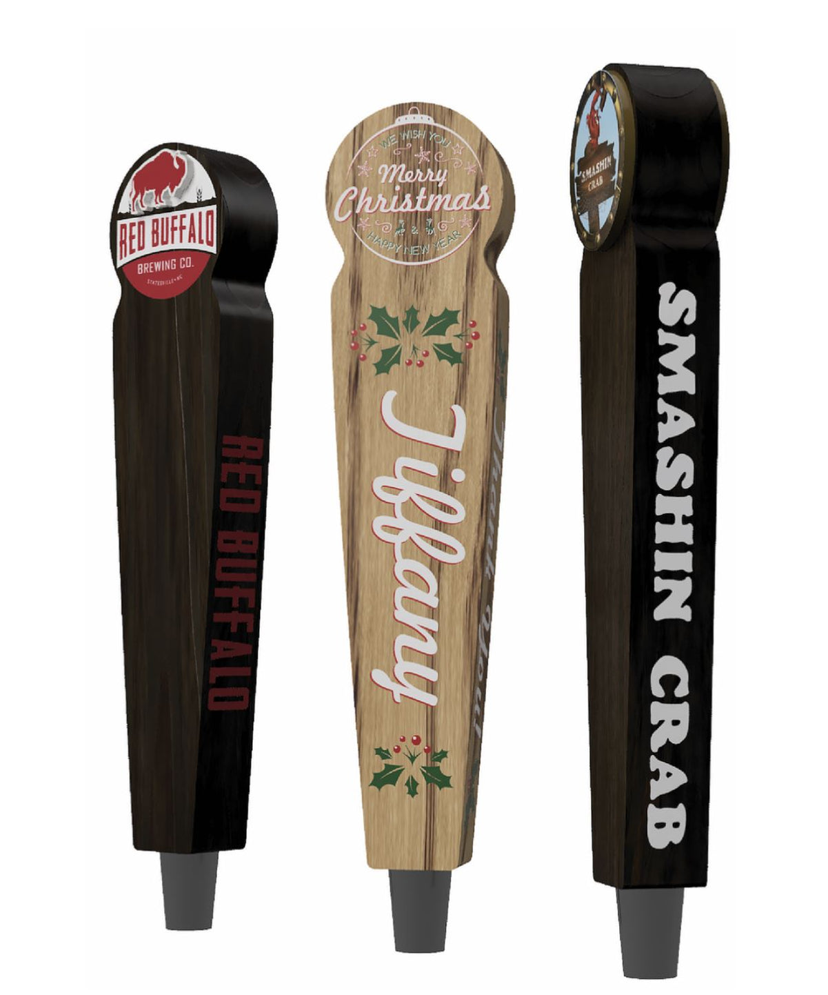 Semi-Custom Flame-Treated Wooden Tap Handle - Steel City Tap