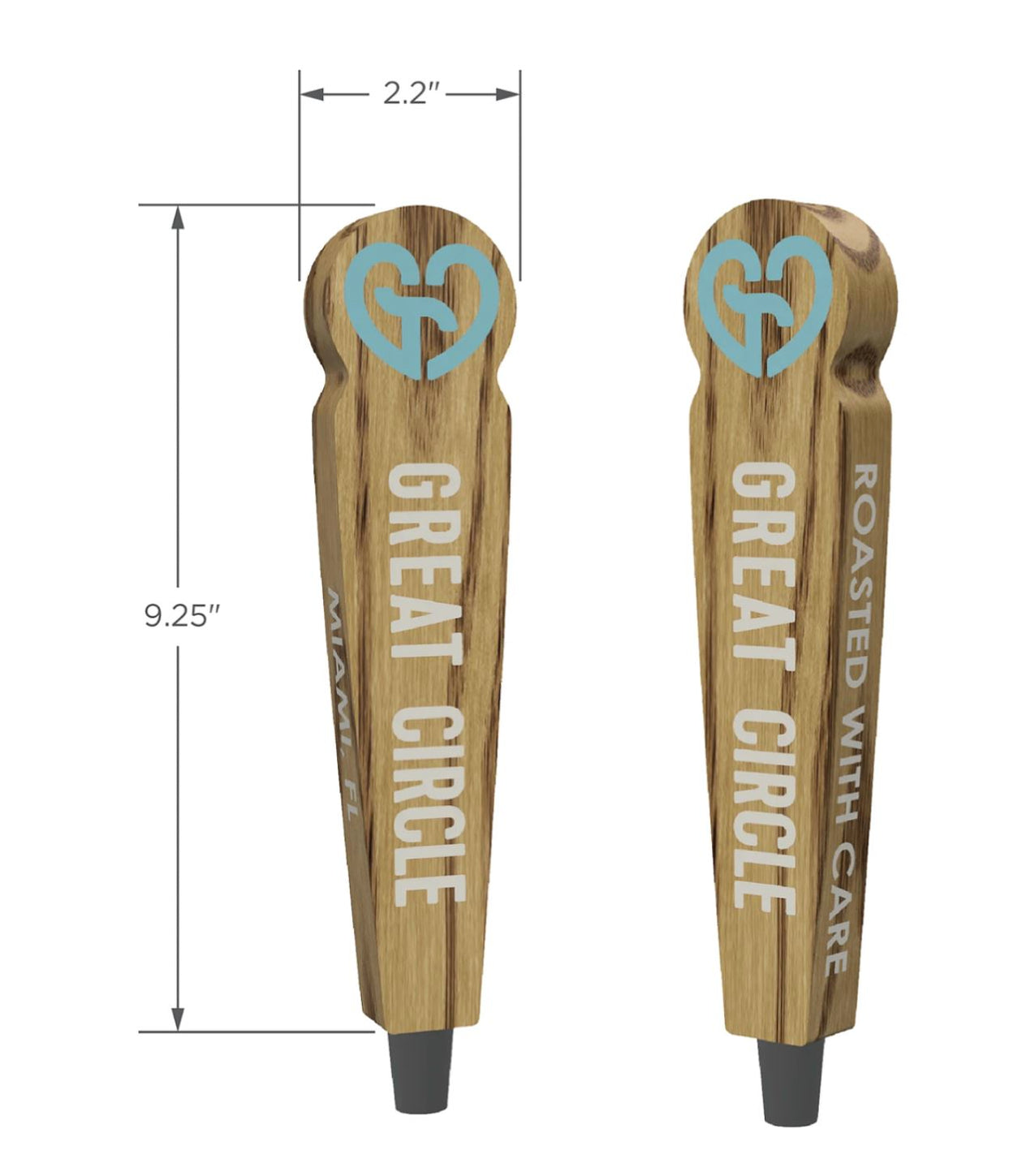Semi-Custom Flame-Treated Wooden Tap Handle - Steel City Tap